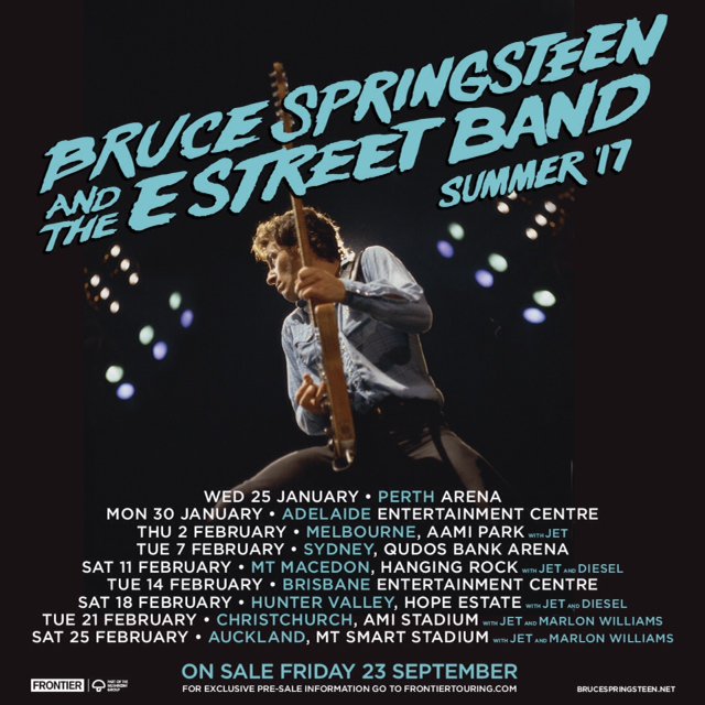 SPRINGSTEEN TOURING THIS SUMMER – Upside Adelaide