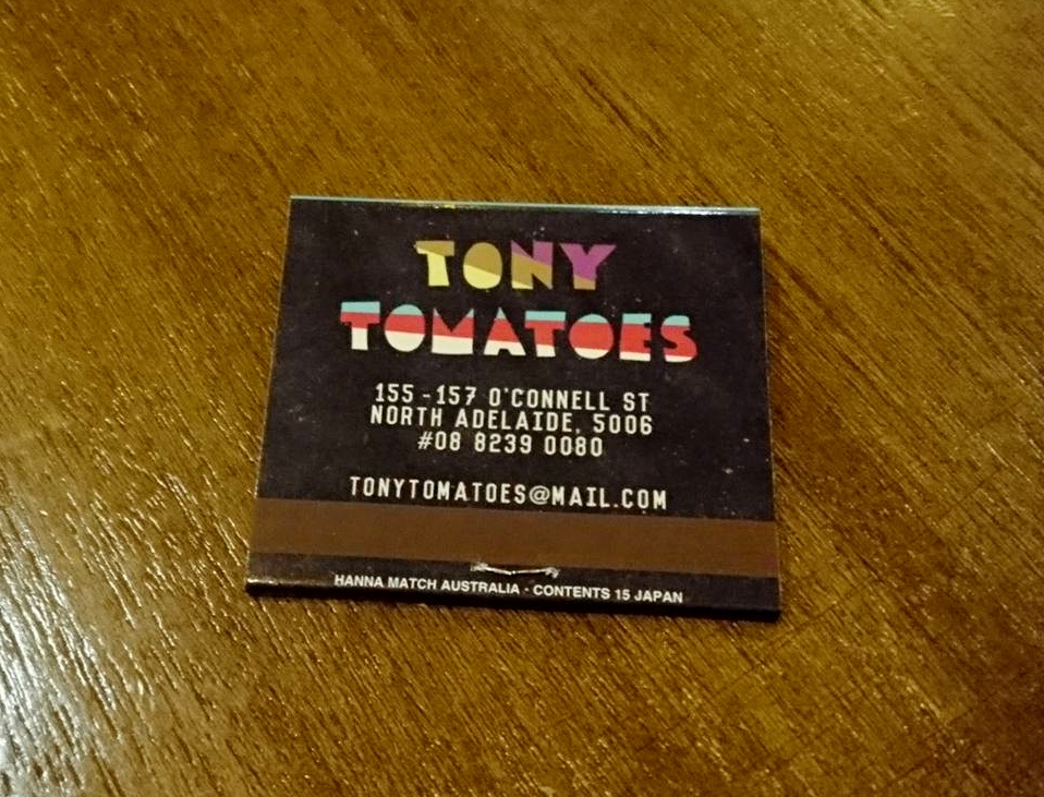 FOOD REVIEW: TONY TOMATOES – Upside Adelaide